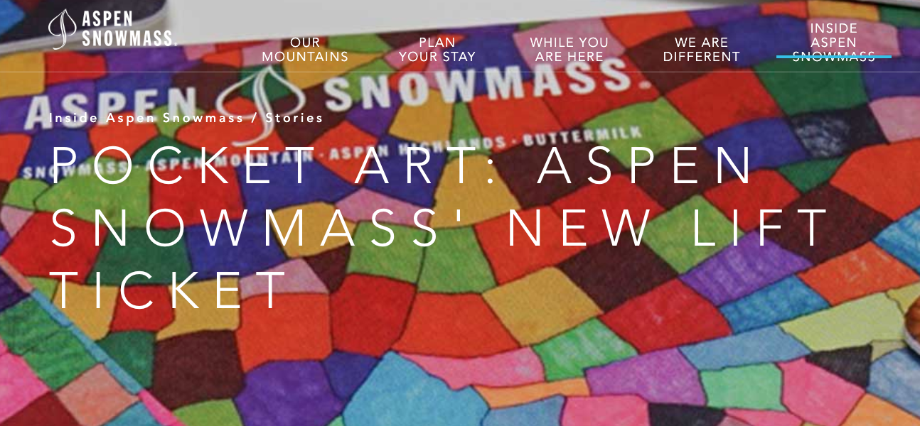 Pocket Art: Aspen Snowmass’ New Lift Ticket – Lucy Lea Tucker